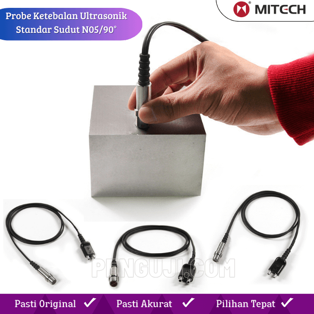 Probe Ketebalan Ultrasonik Standar Sudut N05/90° Mitech - PENGUJI INDONESIA