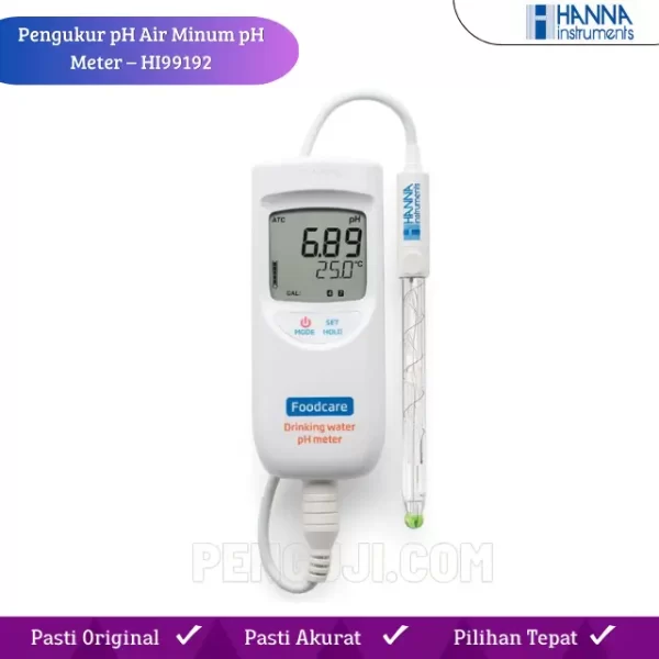 Pengukur pH Air Minum pH Meter – HI99192 HANNA - PENGUJI INDONESIA