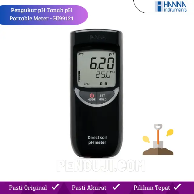 Pengukur pH Tanah Direct Soil Measurement pH Portable Meter - HI99121 HANNA - PENGUJI INDONESIA