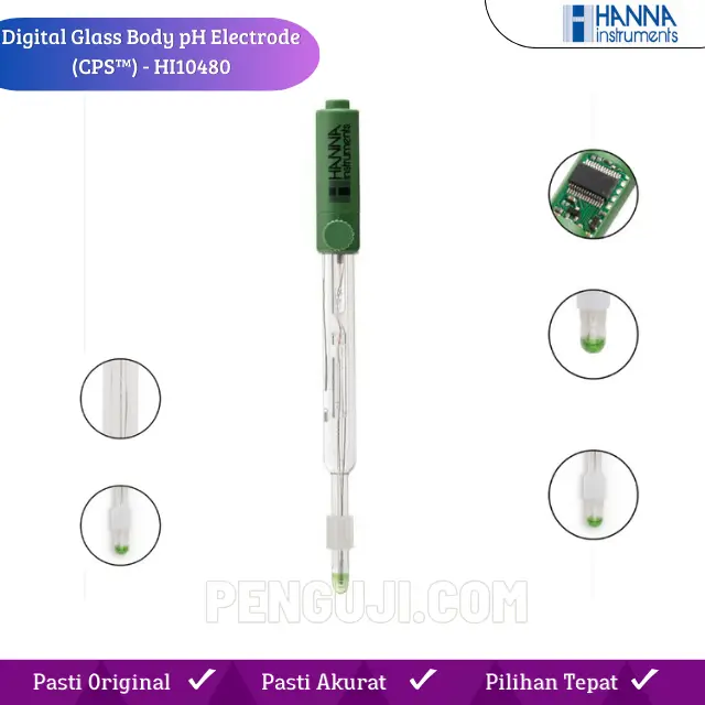 Elektroda pH Body Kaca Digital Teknologi Clogging Prevention System ...